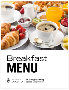 Our Menu - St. George Catering